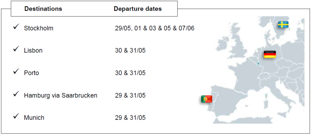 Luxair Luxembourg Airlines will operate 5 destinations from Luxembourg ...